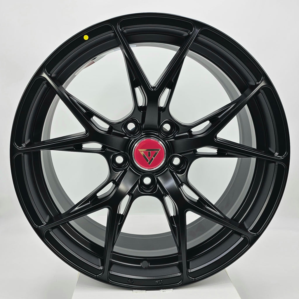 VLF WHEELS - VLF28 FlowForm Satin Black 17x7.5 – VLF Wheels