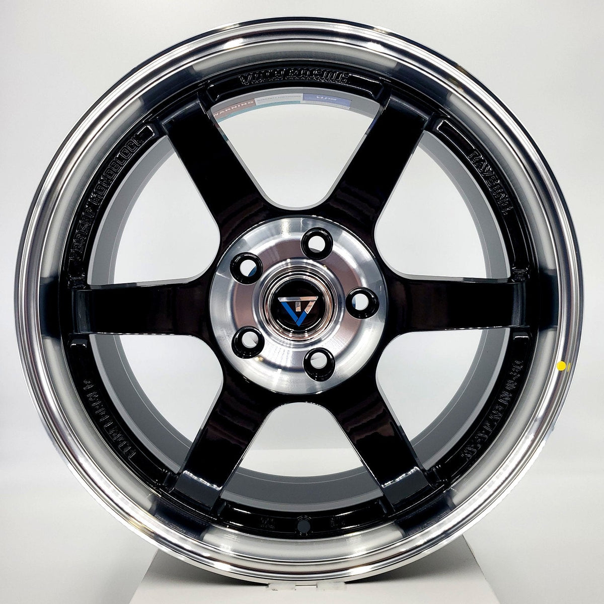 VLF Wheels - VLF08 FlowForm Black Machined Lip 17x7.5