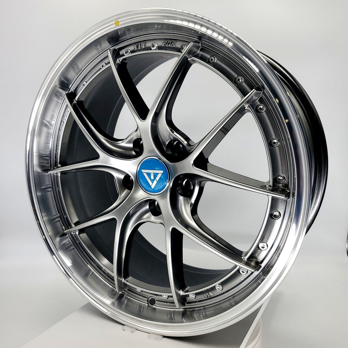 VLF Wheels - VLFP06 FlowForm Hyper Black Machined Lip 18x8.5