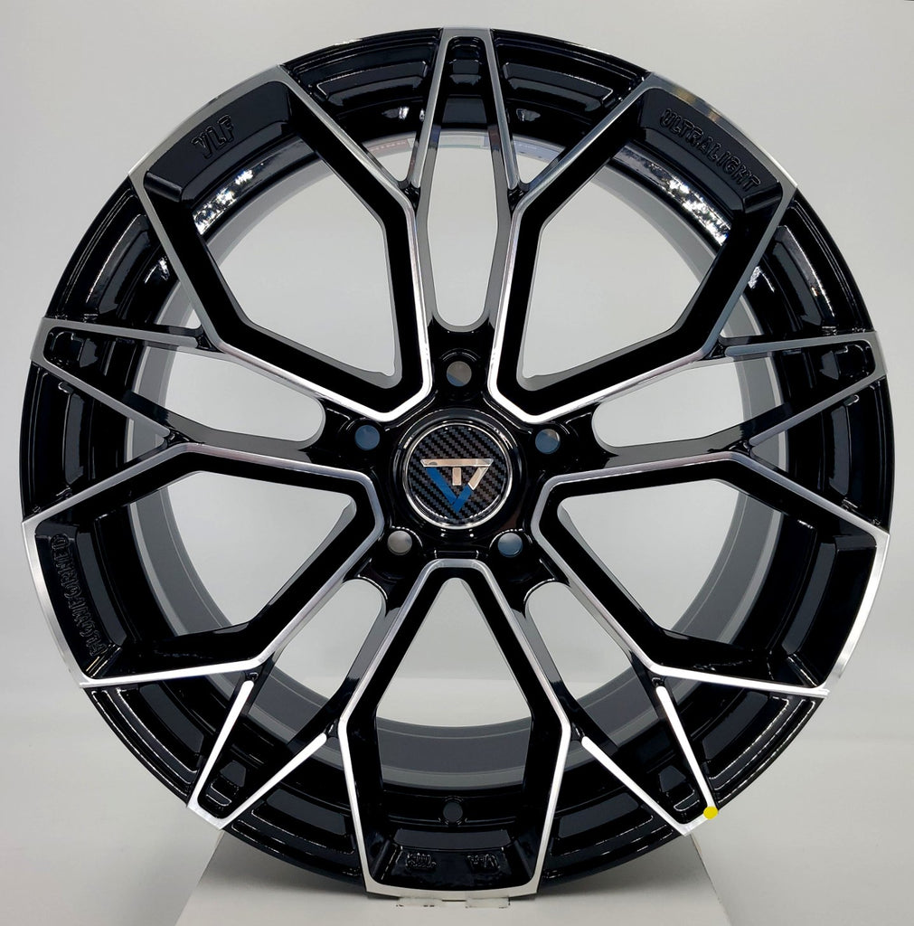VLF WHEELS - VLF05 FlowForm Gloss Black Machined Face 18x8 – VLF Wheels