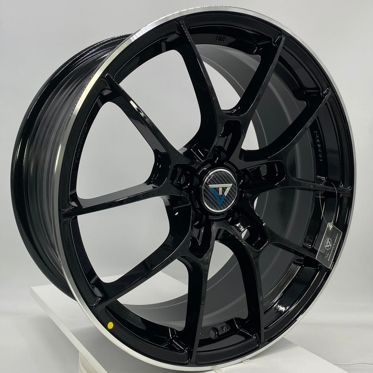 VLF Wheels - ULF09 FlowForm Black Machined Tip 18x8