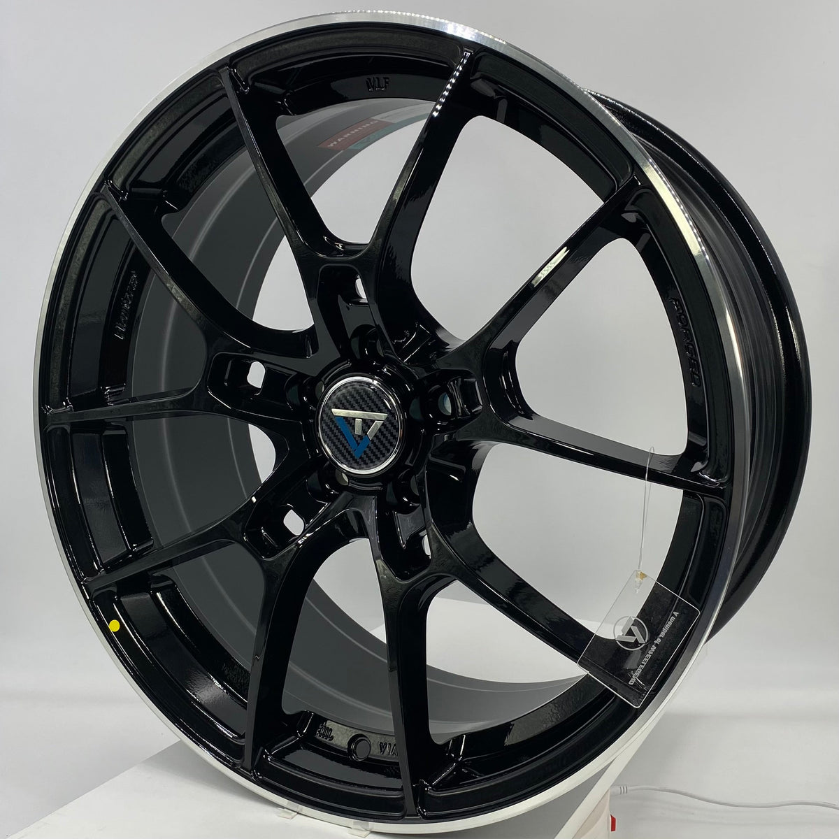 VLF Wheels - ULF09 FlowForm Black Machined Tip 18x8